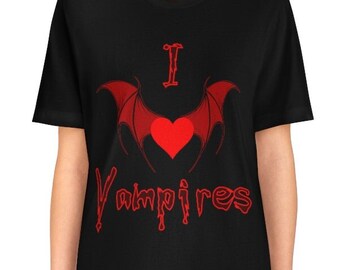 I Love Vampires Shirt - Etsy