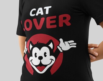 Cartoon Cat Shirt | Etsy