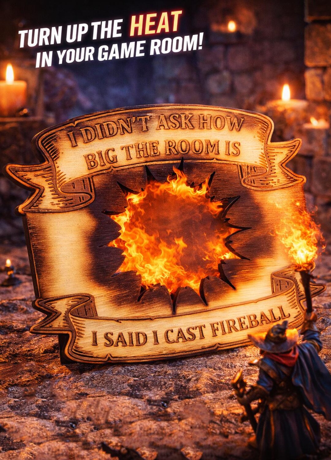 Dnd I Cast FIREBALL Sign, Fireball Sign, Dnd, Dungeons and Dragons ...