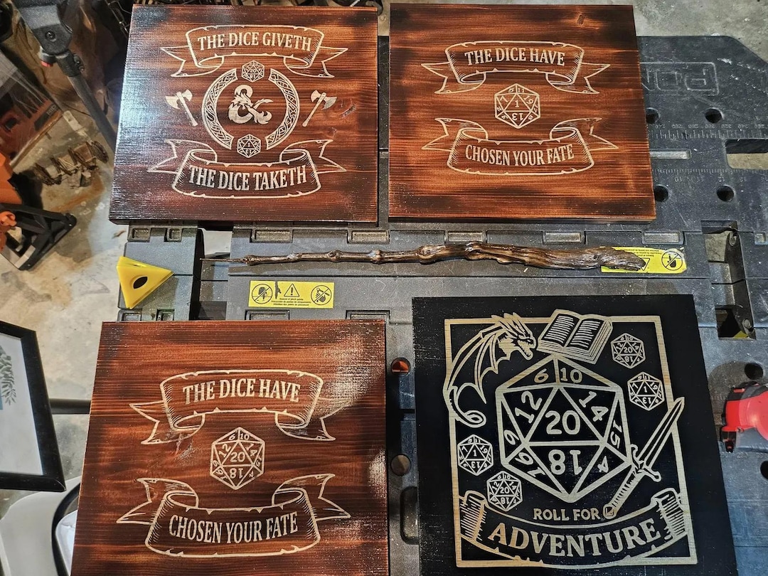 D&D Wooden Plaque: Personalized Dungeon Master Gift - Etsy