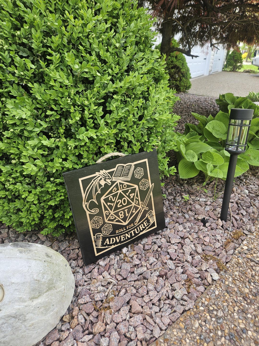 D&D Wooden Wall Plaque: Roll for Adventure, Gamer Decor (12x12”) - Etsy