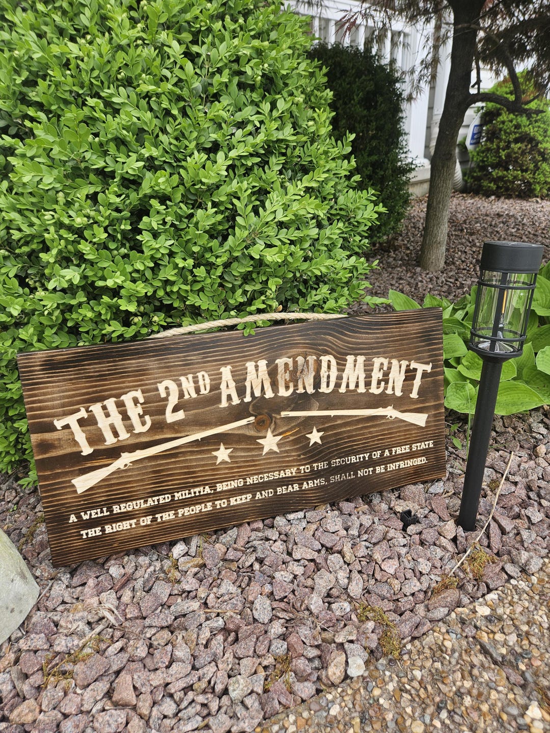 2nd Amendment Wooden Plaque – Patriotic Wall Art | Rustic Home Decor ...