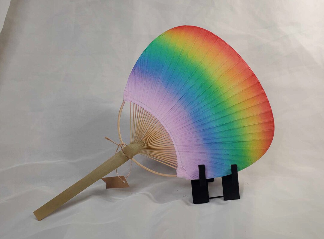 Rainbow Pride 2, Paddle / Uchiwa Fan, for Cosplay, LARP, Wedding, Beach ...