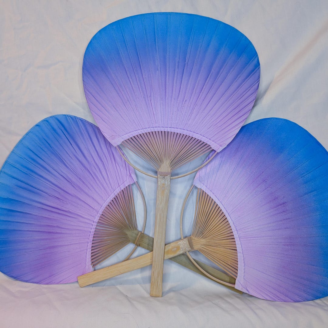 Hand Painted Paddle Fan / Uchiwa Fan - Hydrangea - Etsy