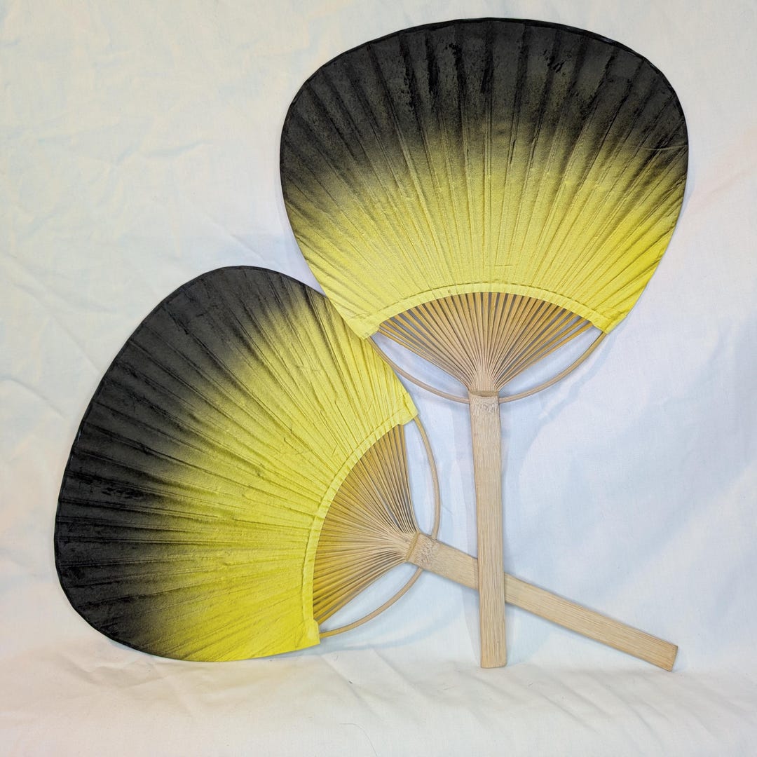 Hand Painted Paddle Fan / Uchiwa Fan - Electric Sting - Etsy