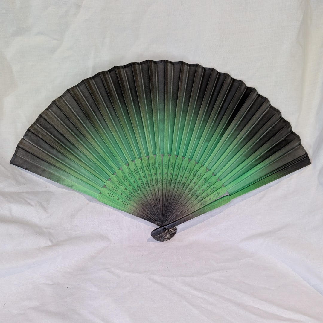 Hand Painted Silk Folding Fan - Acid Splash - Etsy