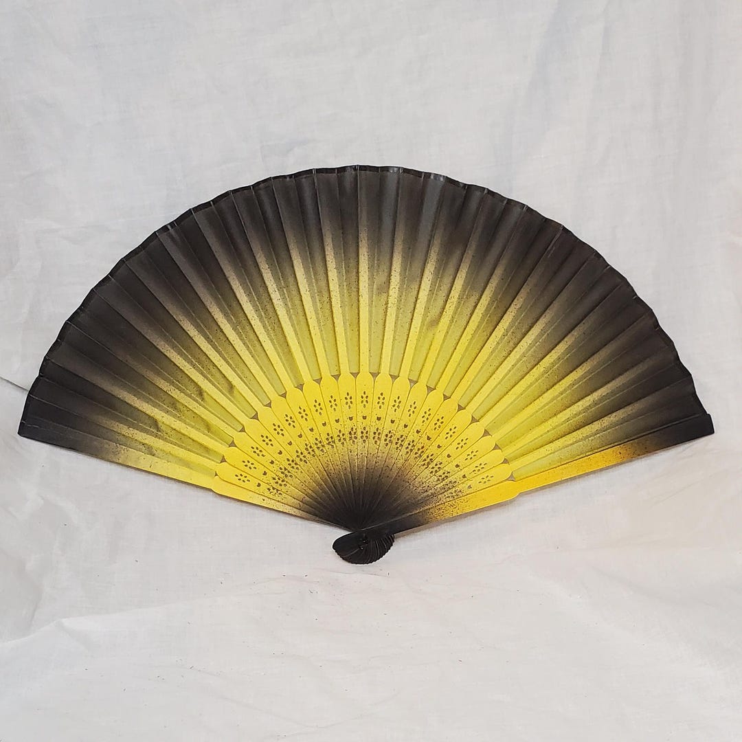 Electric Sting - Silk Folding Fan, Hand Painted for Cosplay, Larp ...