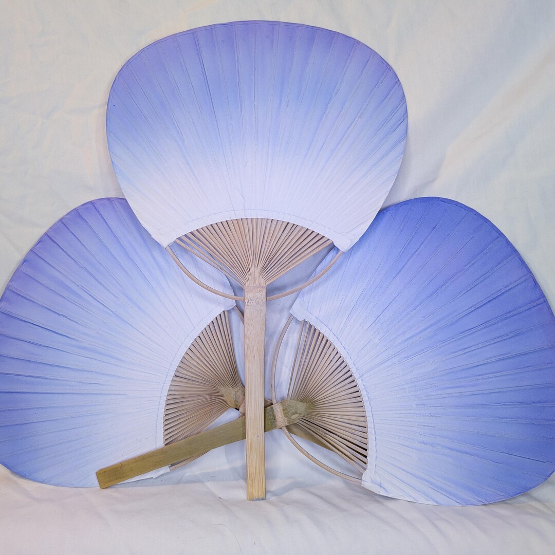 Hand Painted Paddle Fan / Uchiwa Fan - Welcome to Heaven - Etsy