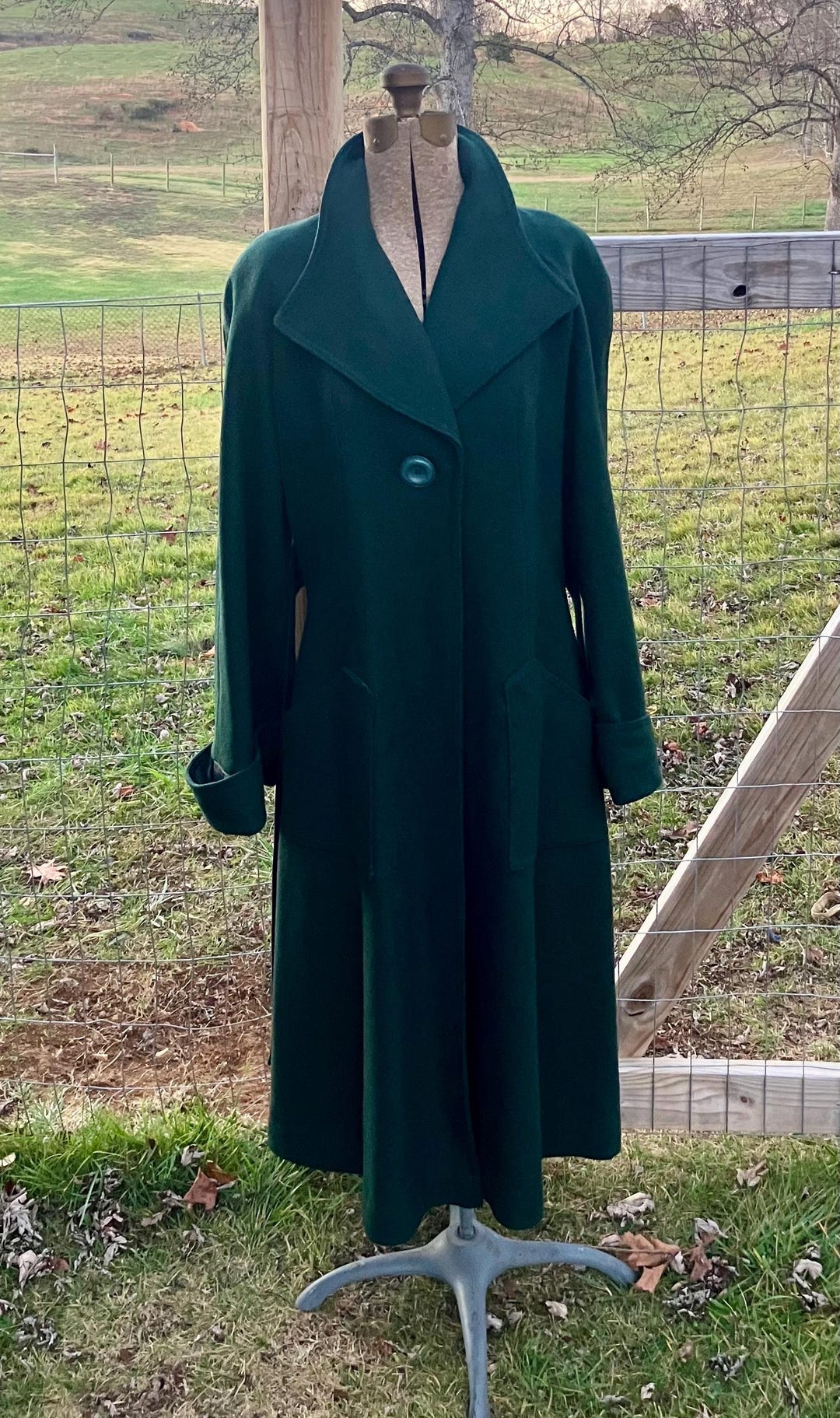 Vintage Green Wool Women’s Coat | Labeled Bonders - Etsy
