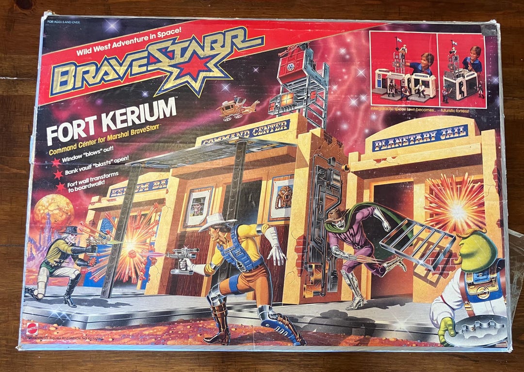1986 Bravestarr Fort Kerium Play Set | Tex Hex & Bravestarr Figures ...