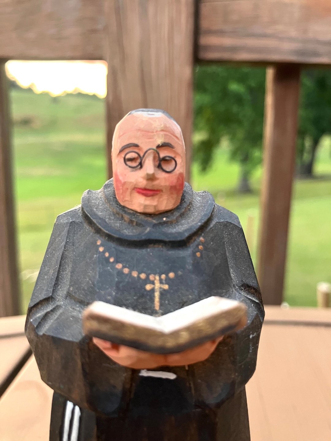 Antique Hand Carved Priest With Bible - Etsy