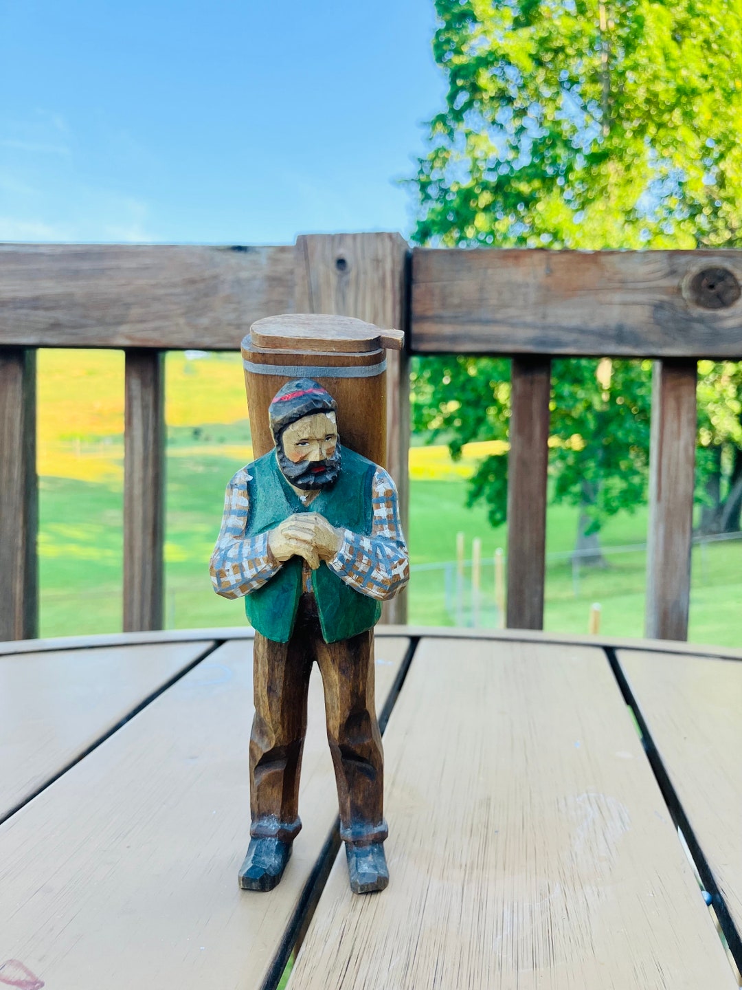 Rare Vintage German Wood Carving of Man - Etsy