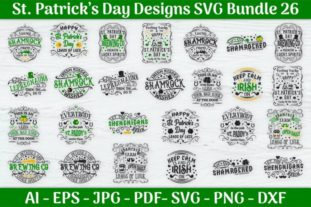 St Patricks Day Clipart St Patricks Day Graphics C44 - Etsy