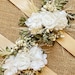 White Mini Rose Wrist Corsage Wedding Flower Matching Buttonhole Dry ...