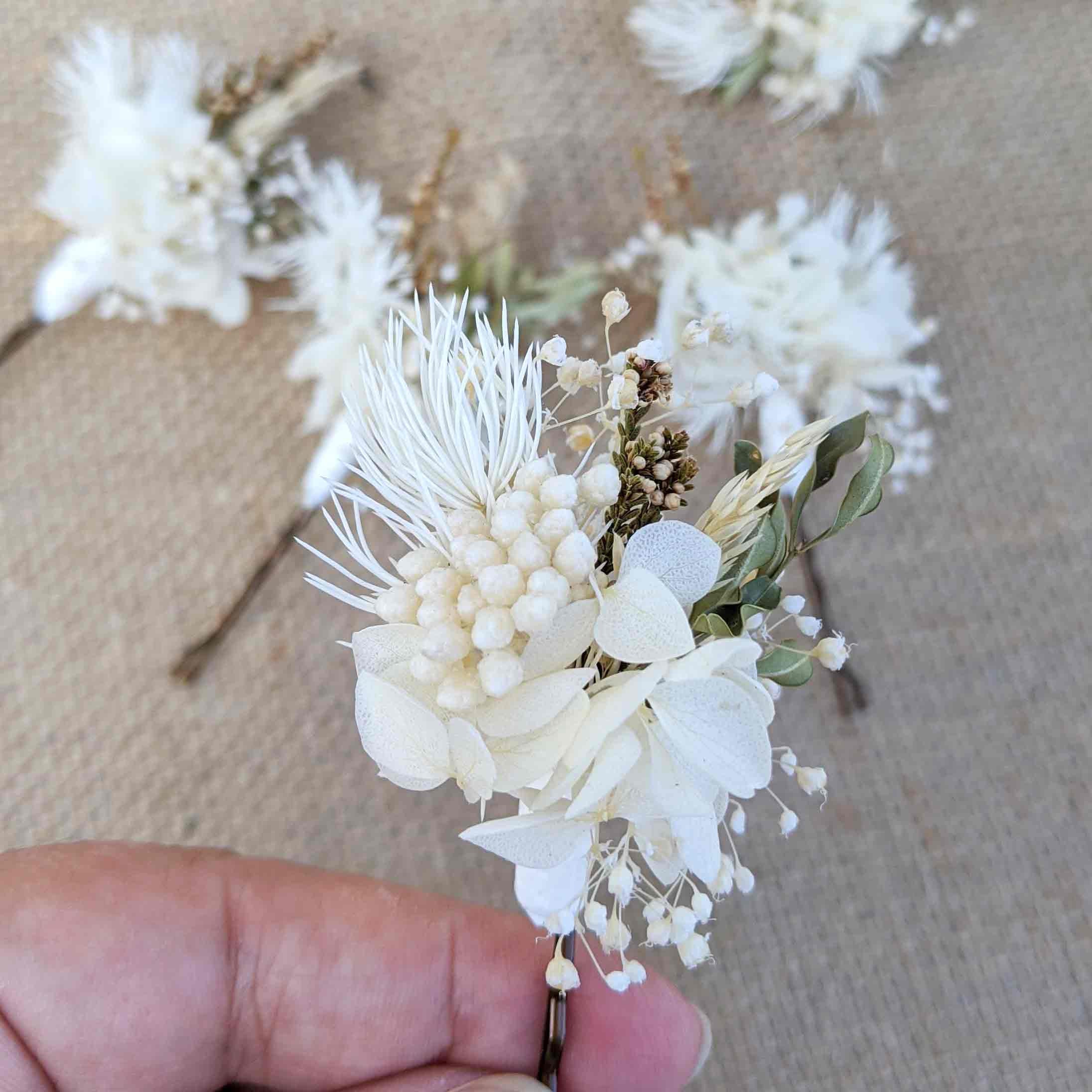 Flower Pins Wedding Bride Flower Hair Pins Clip Baby Shower | Etsy