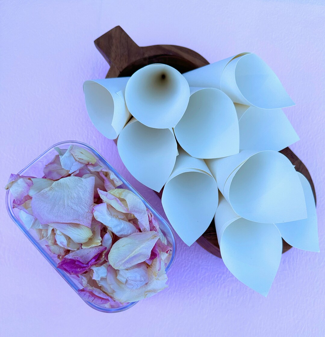 Wedding Flower Confetti & Cones Light Pink Rose Petals Wedding Flower ...