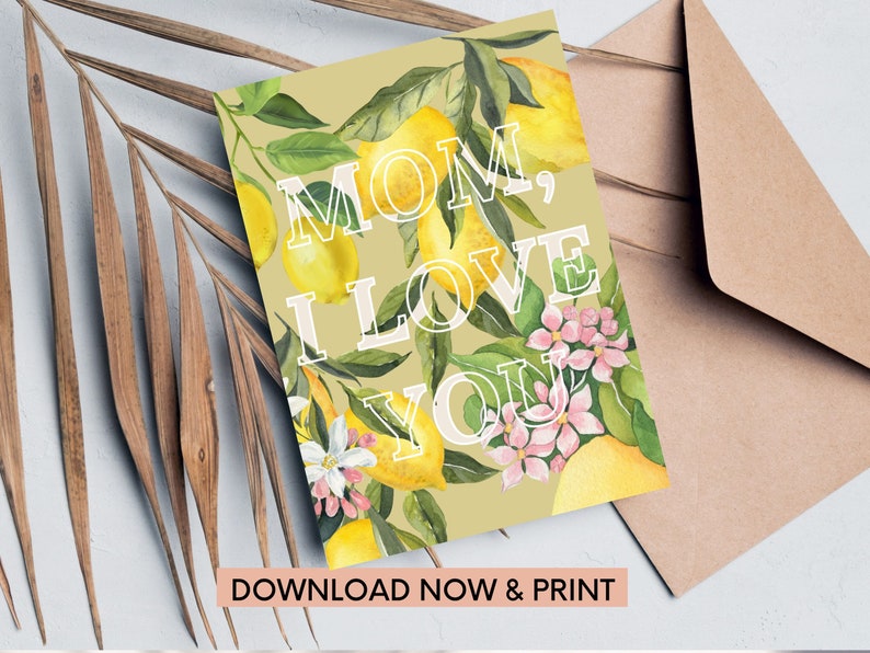 Lemon Birthday Card Printable Mom, Mother's Day Cards Printable ...