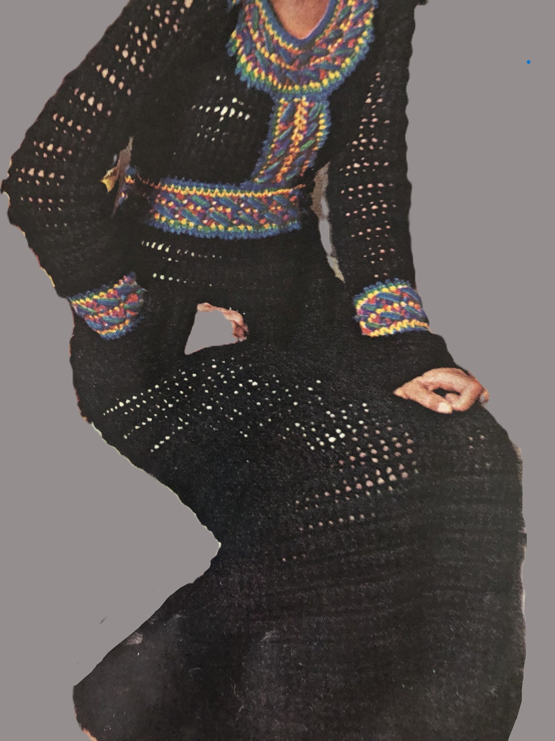 Boho Peasant Dress Crochet Pattern – Vintage 70s Style Instant Download ...