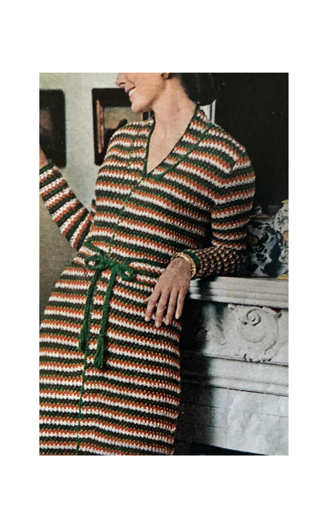 Four Colored Knit Dress KNITTING Pattern - Etsy