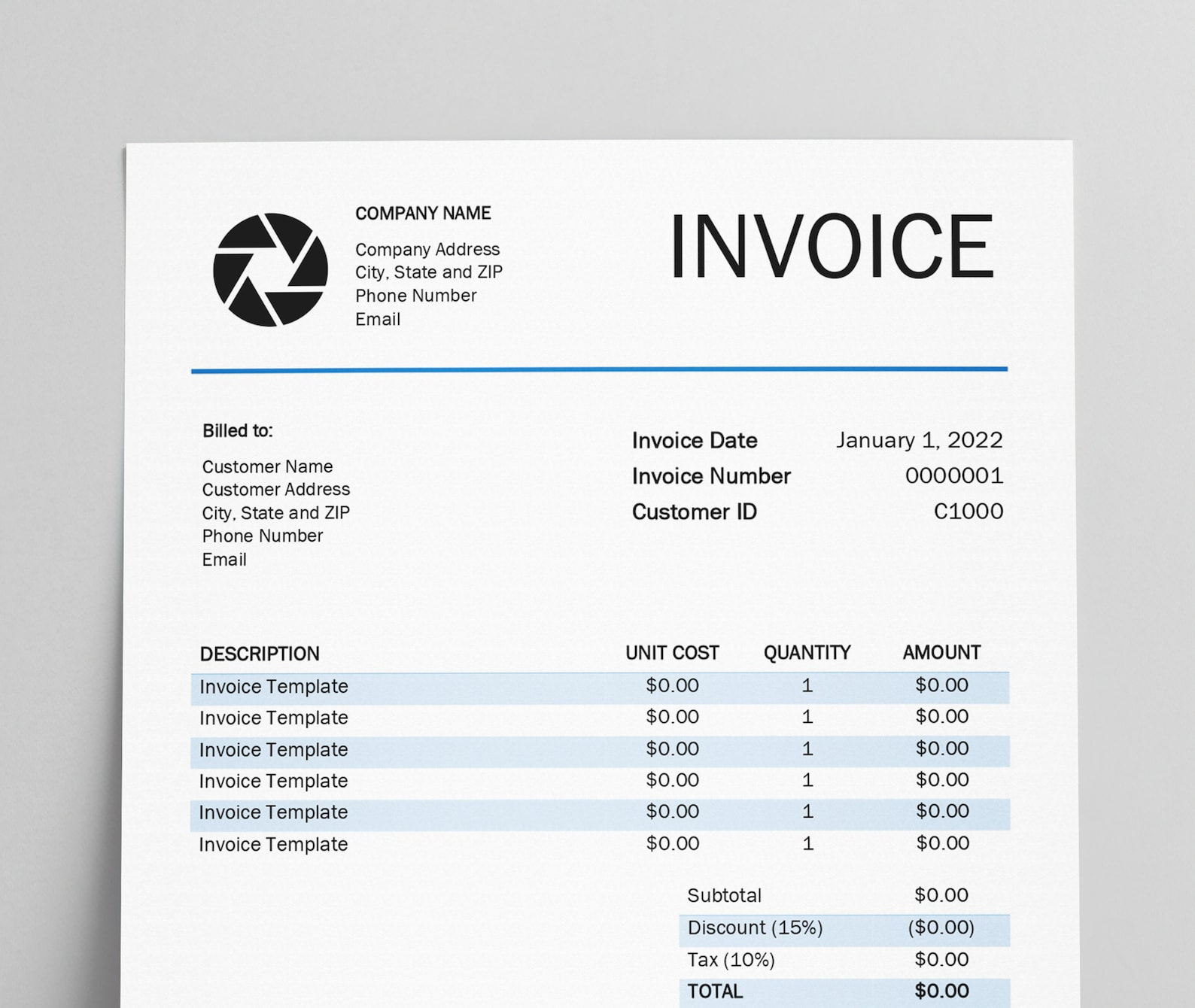 Microsoft Word Invoice Template - Etsy