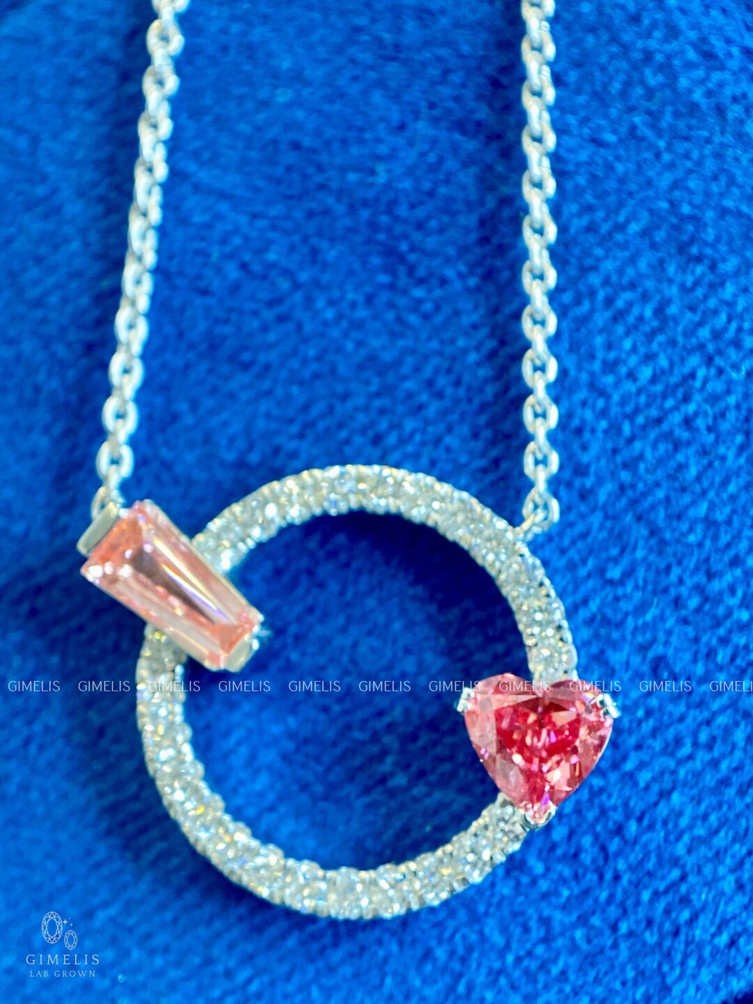 Genuine Ruby Pendent Circle Ruby Pendant Color Diamond Circle Pendent ...