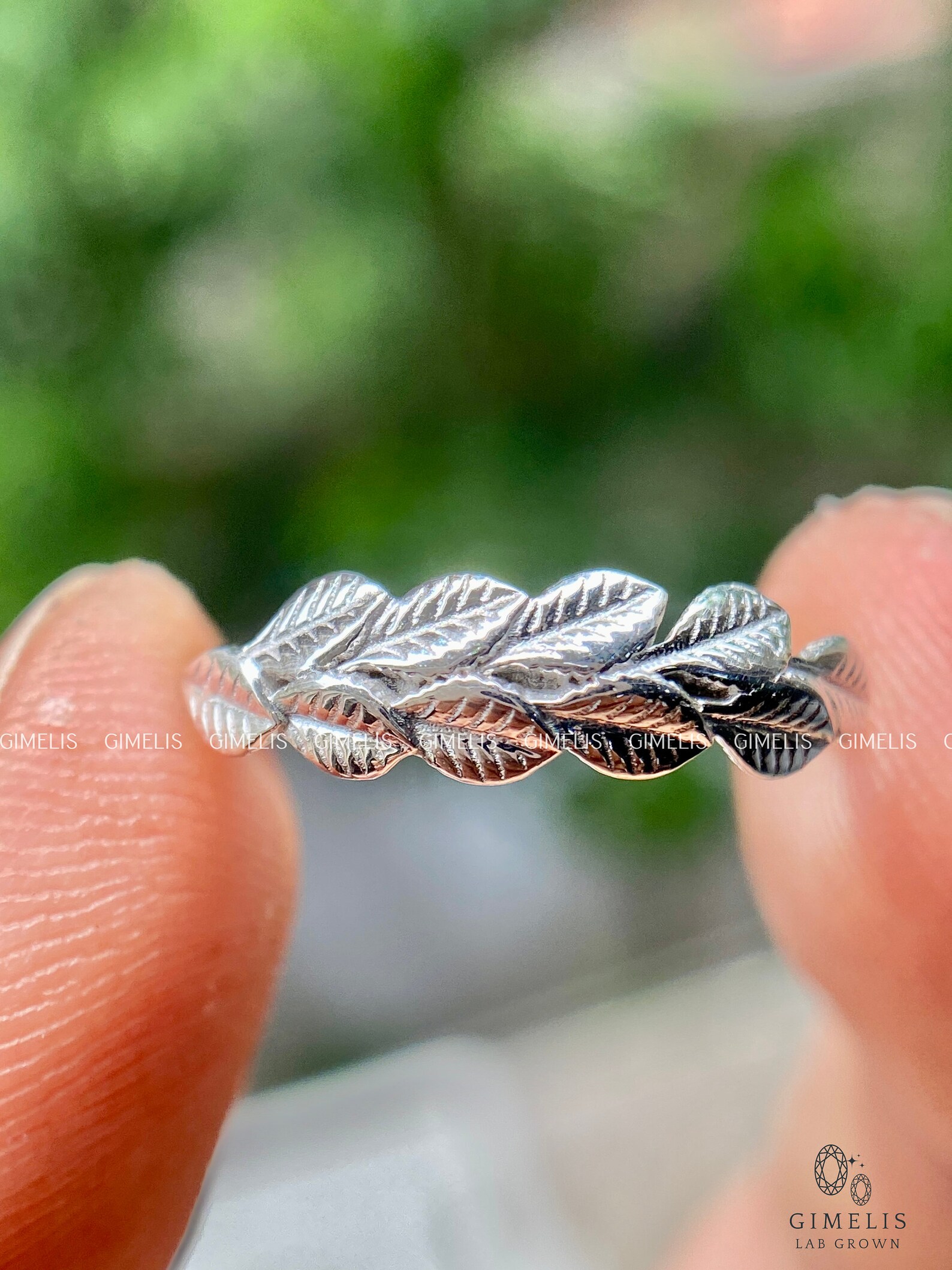 Leaf Engraved Ring, Nature Inspired Wedding Ring,organic Wedding ...