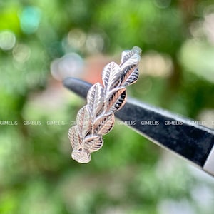 Leaf Engraved Ring, Nature Inspired Wedding Ring,organic Wedding ...