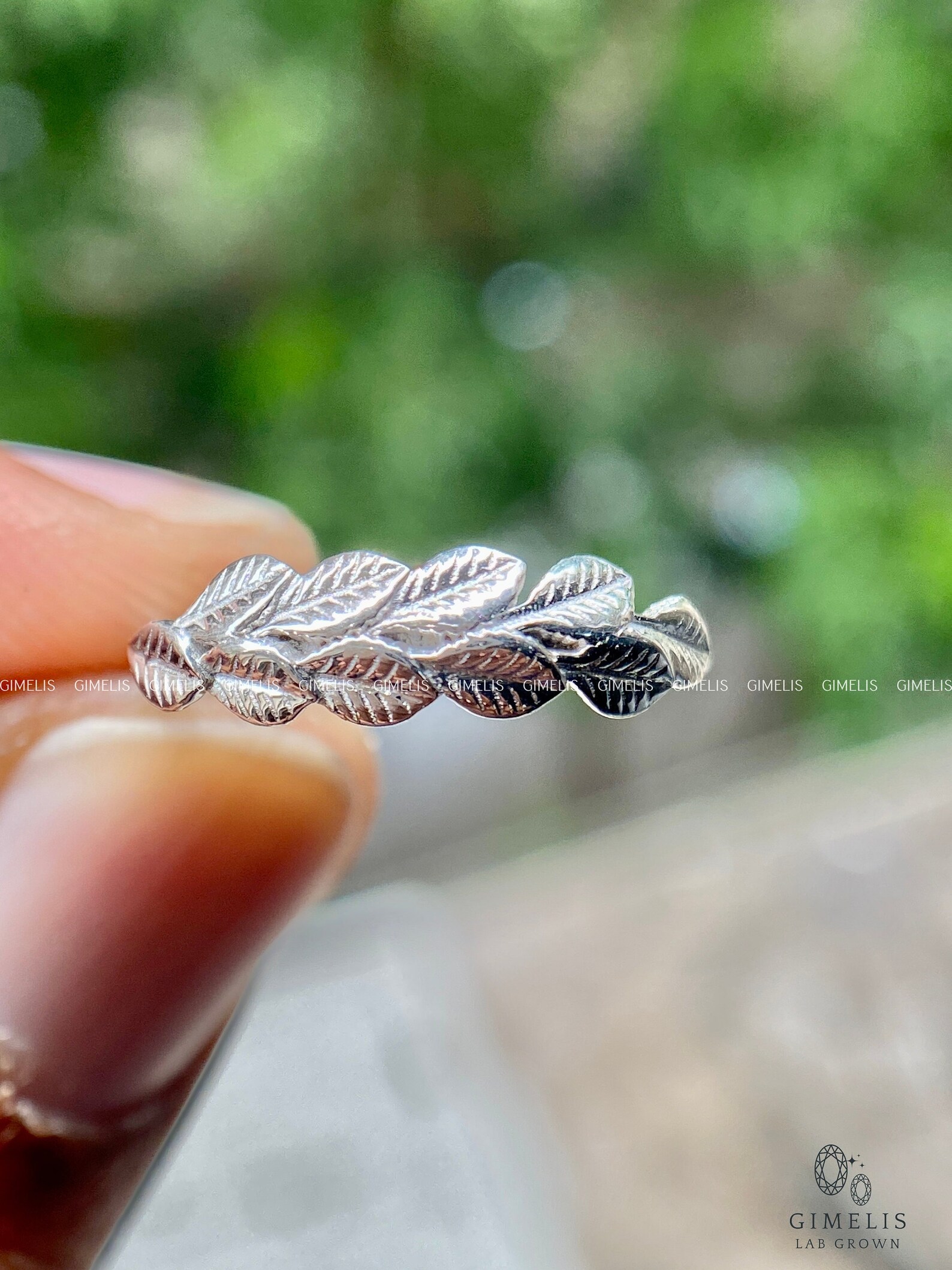 Leaf Engraved Ring, Nature Inspired Wedding Ring,organic Wedding ...