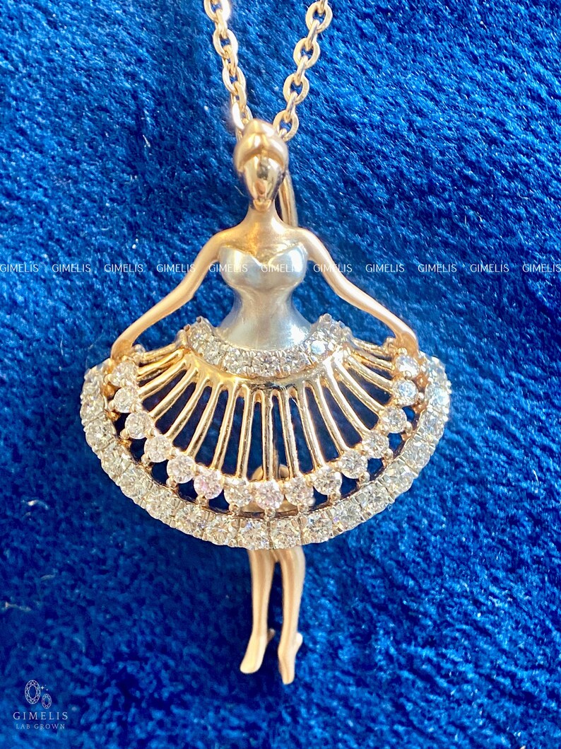 Sparkling Barbie Doll-shaped Moissanite Diamond Pendant the Perfect ...