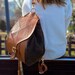 Tan Vintage Leather Backpack, Aesthetic Backpack Women, Mini Backpack ...