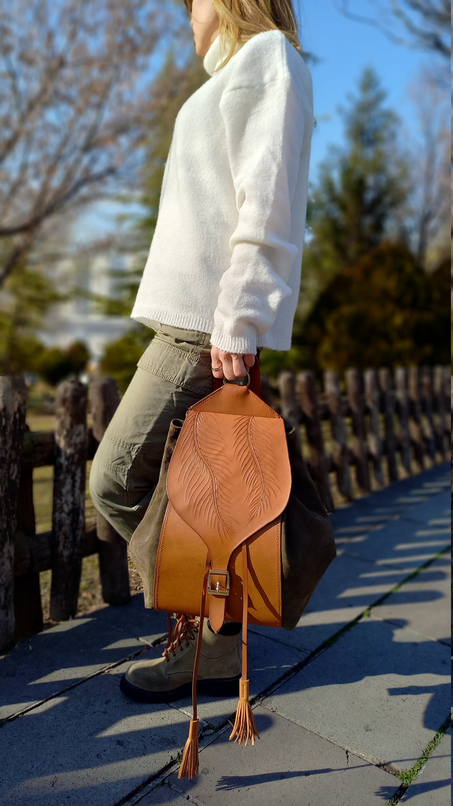 Tan Vintage Leather Backpack Aesthetic Backpack Women Mini - Etsy
