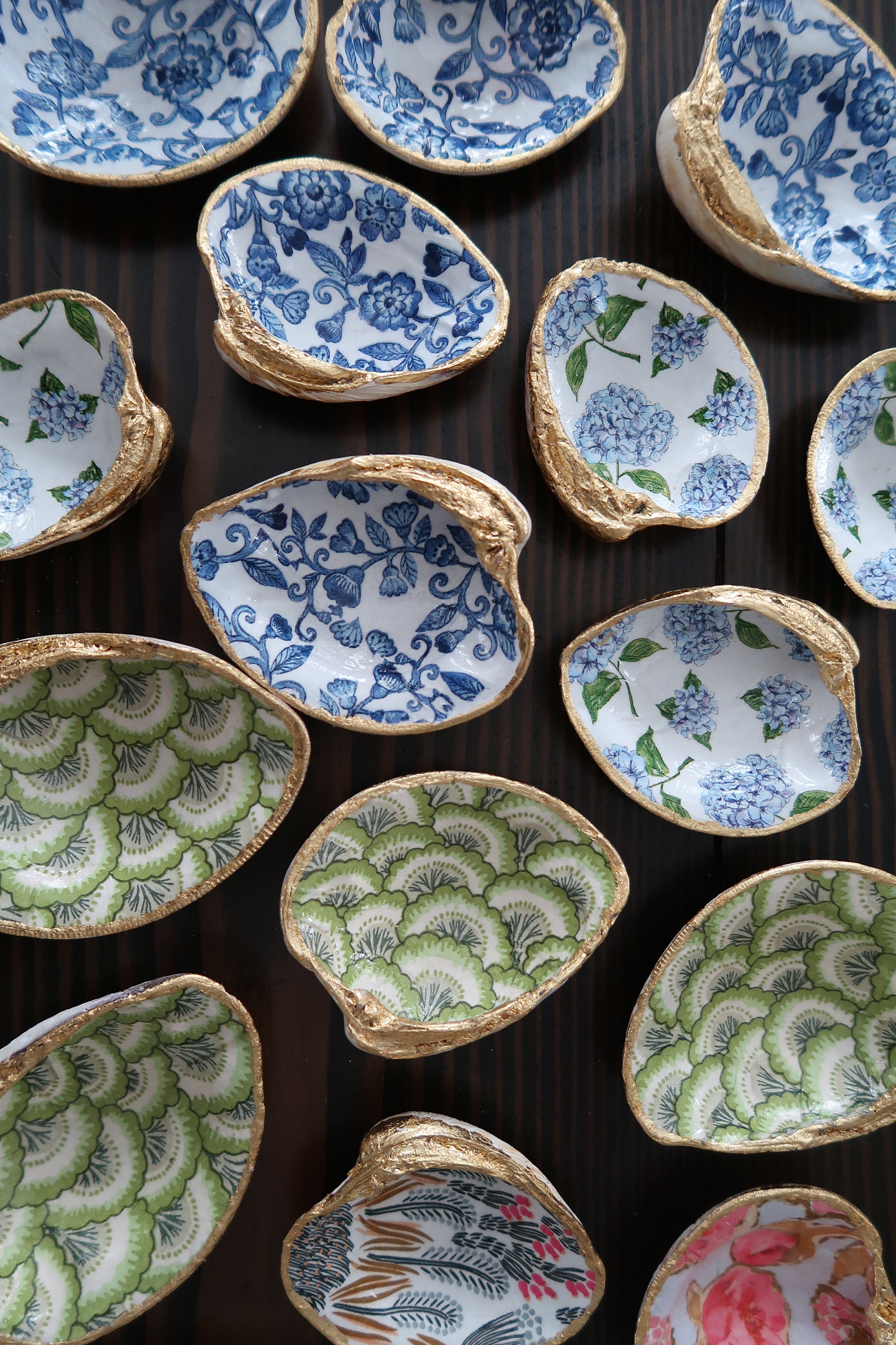 Ready-to-ship Decoupage Shell Dish Shell Trinket Dish - Etsy