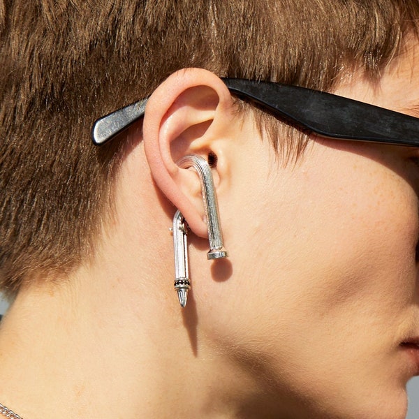 Nail Earrings - Etsy