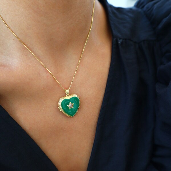 Enamel Locket - Etsy