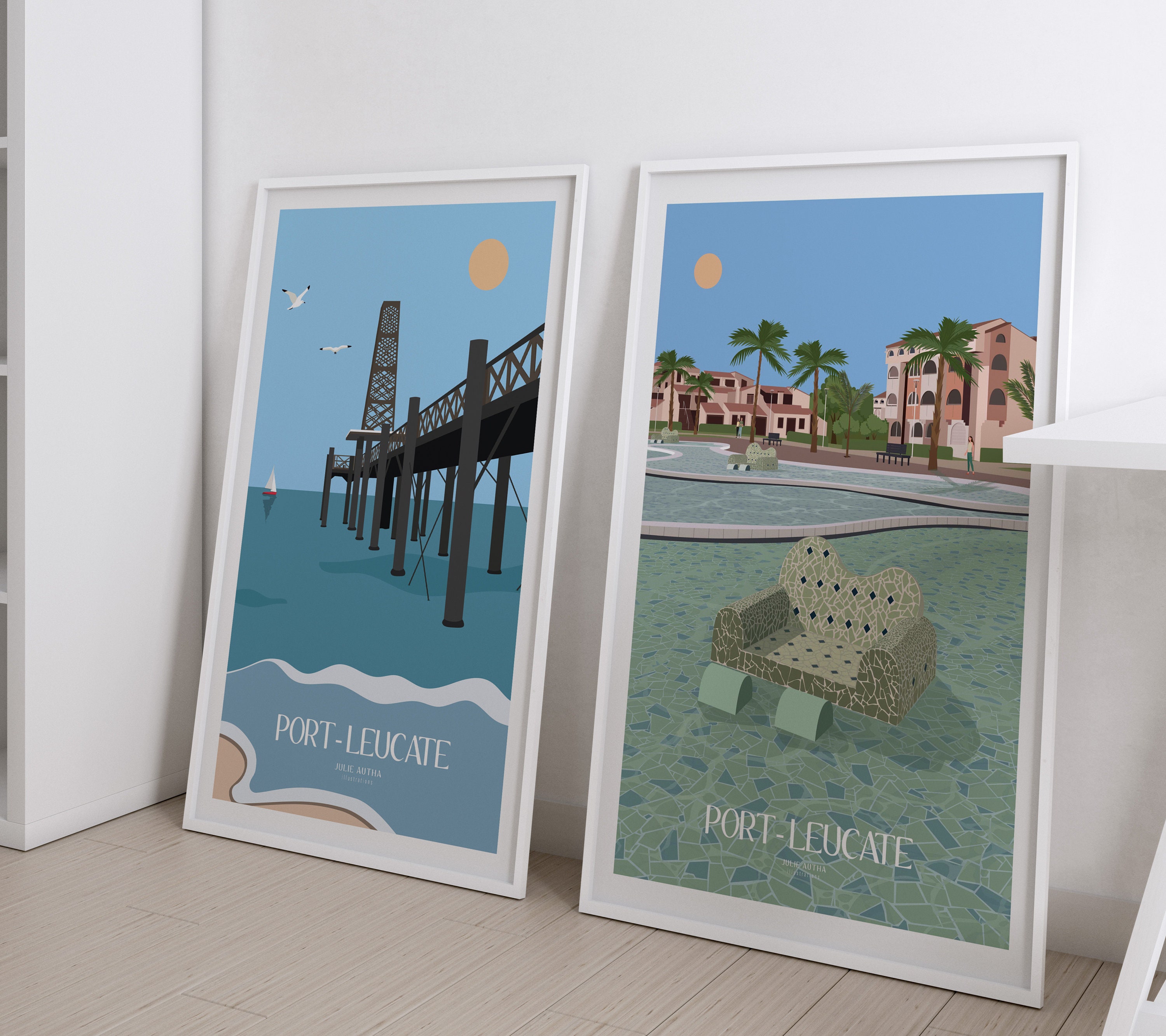Poster Pontoon Port-leucate - Etsy