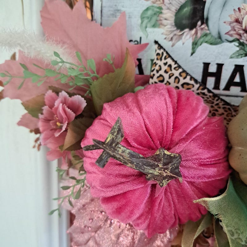 Pink Fall Wreath - Etsy