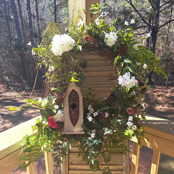 Birdhouse Wreath - Etsy