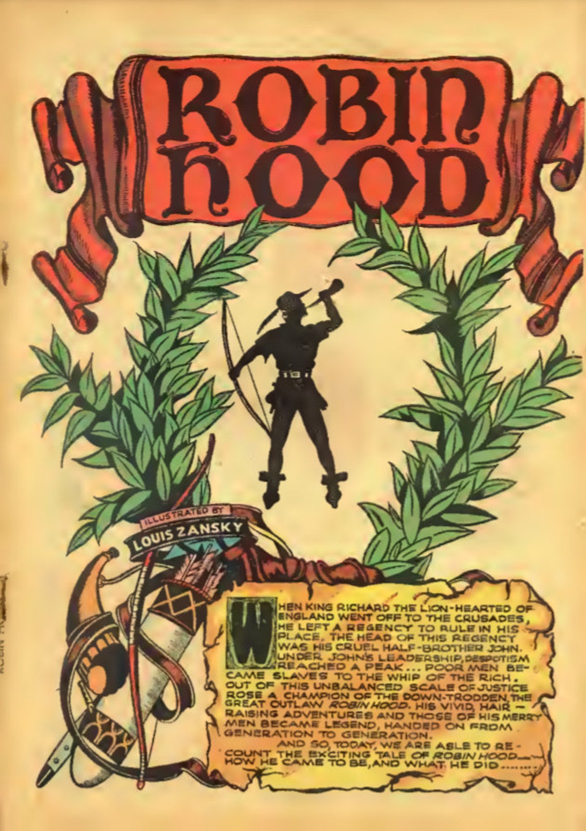Robin Hood (classics Illustrated No. 7) Vintage Comic PDF - Etsy