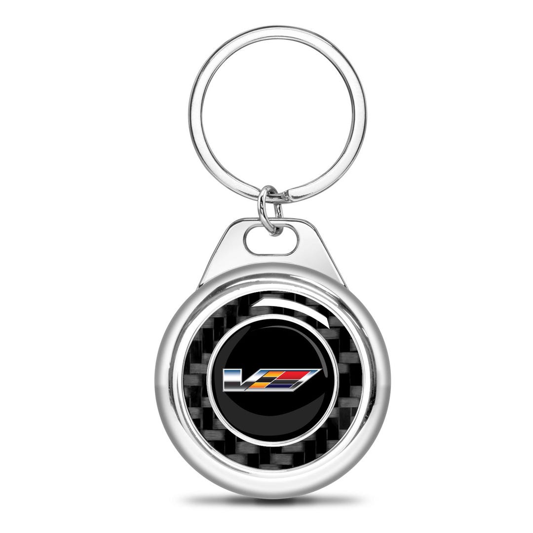 Ipick Image Made for Cadillac V Logo Real Black Carbon Fiber Chrome ...