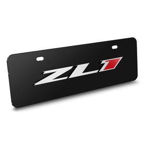 Chevrolet Camaro ZL1 in 3D Logo 12" X 4.25" European Look Black Half ...