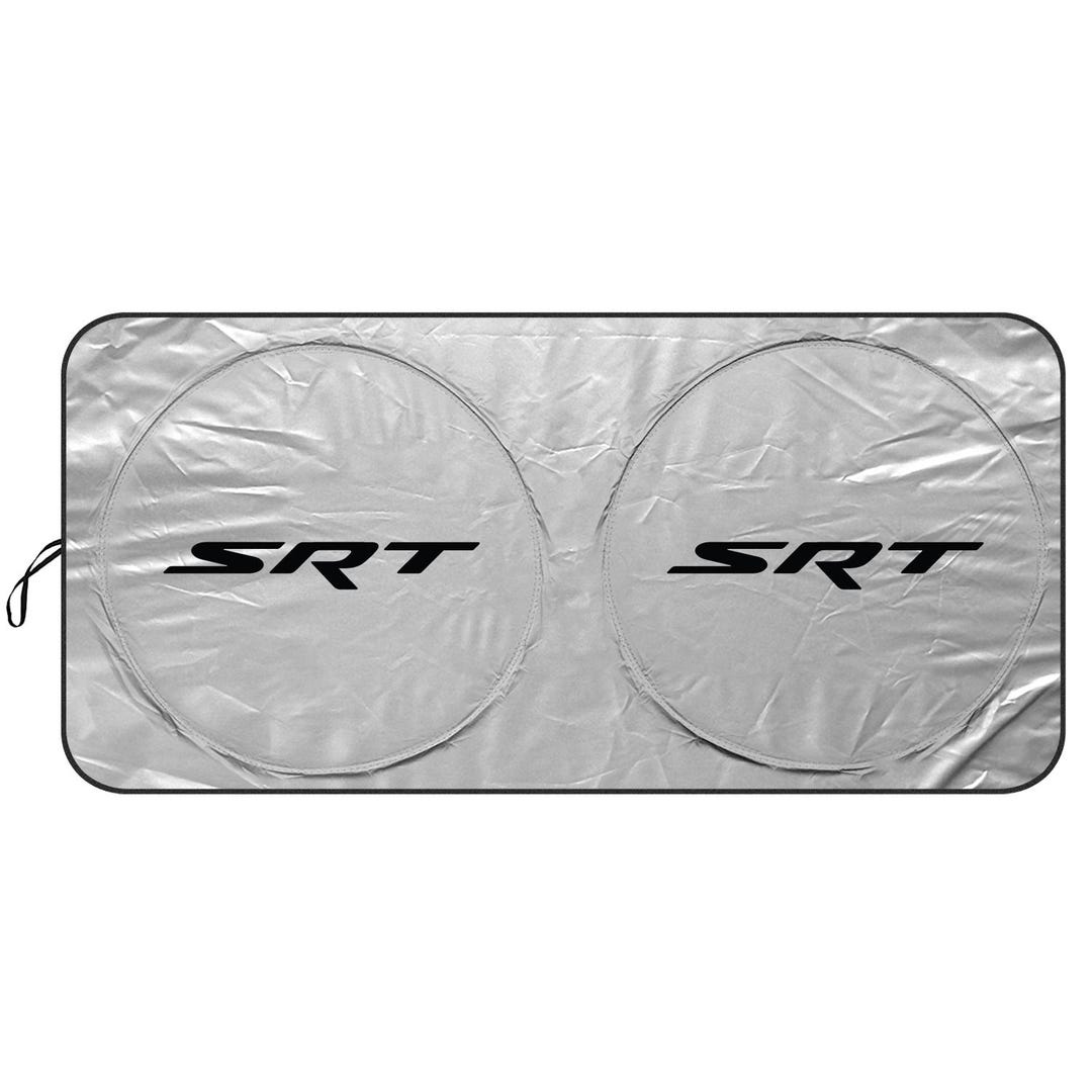 SRT Logo Universal Fit One-piece Easy Folding Silver Reflective Fabric ...