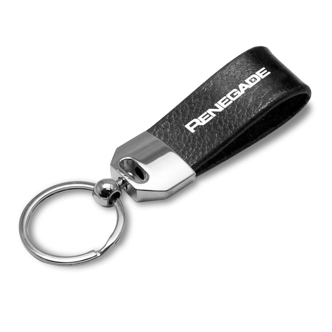 Ipick Image for Jeep Renegade Black Real Leather Loop Strap Chrome ...