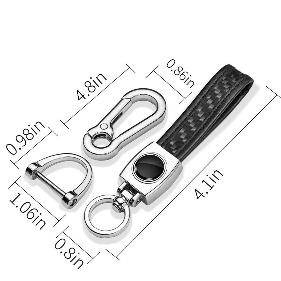 Ipick Image Made for Cadillac Crest Logo Real Black Carbon Fiber Strap ...