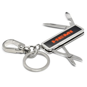 Ipick Image Made for HEMI Logo Multi-tool Genuine Black Leather Key ...