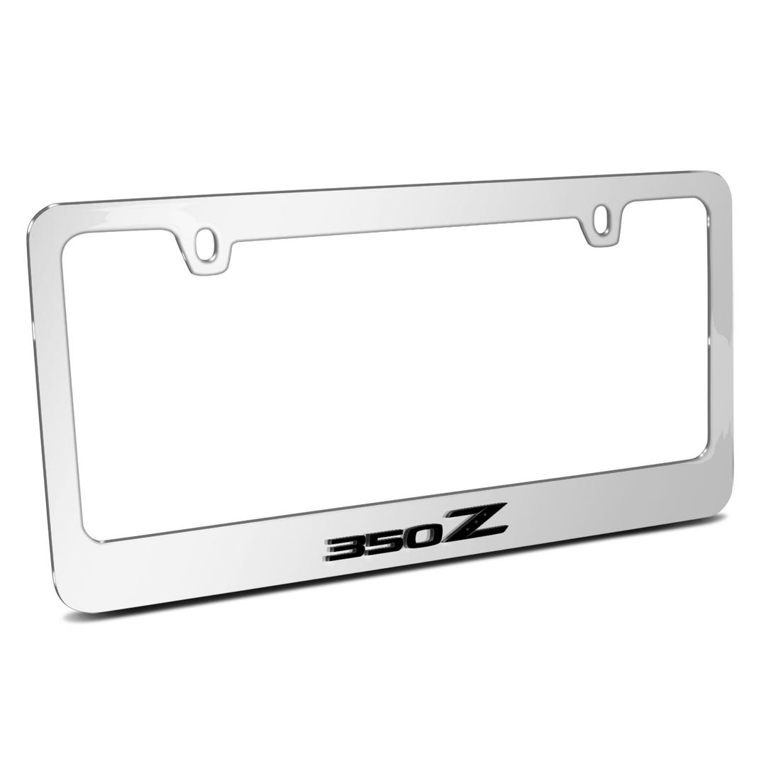 Ipick Image for Nissan 350Z in 3D on Mirror Chrome Metal License Plate ...