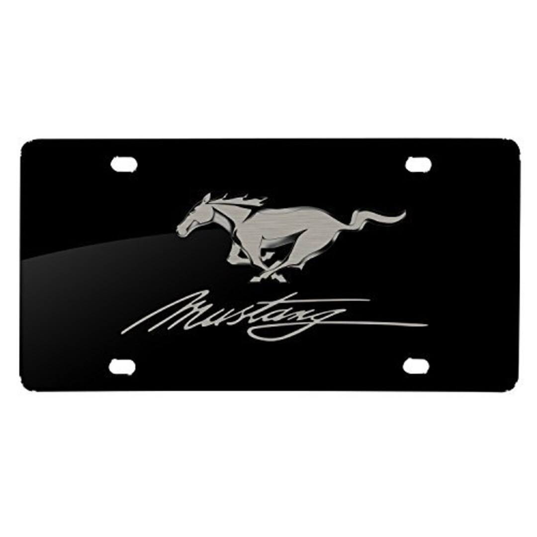 Ipick Image Made for Ford Mustang Script Matt-look Laser Mark Black ...