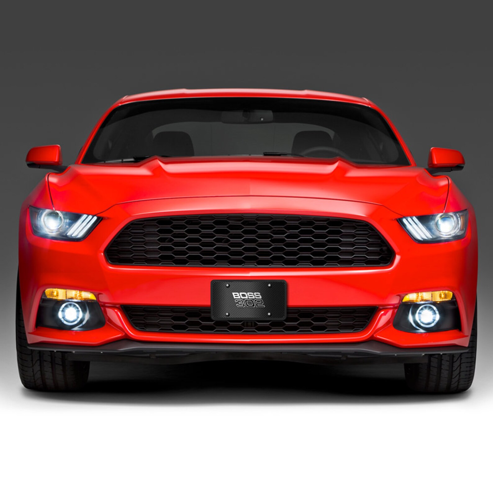 Ipick Image Made for Ford Boss 302 3D Logo on Black Carbon Fiber Patten ...