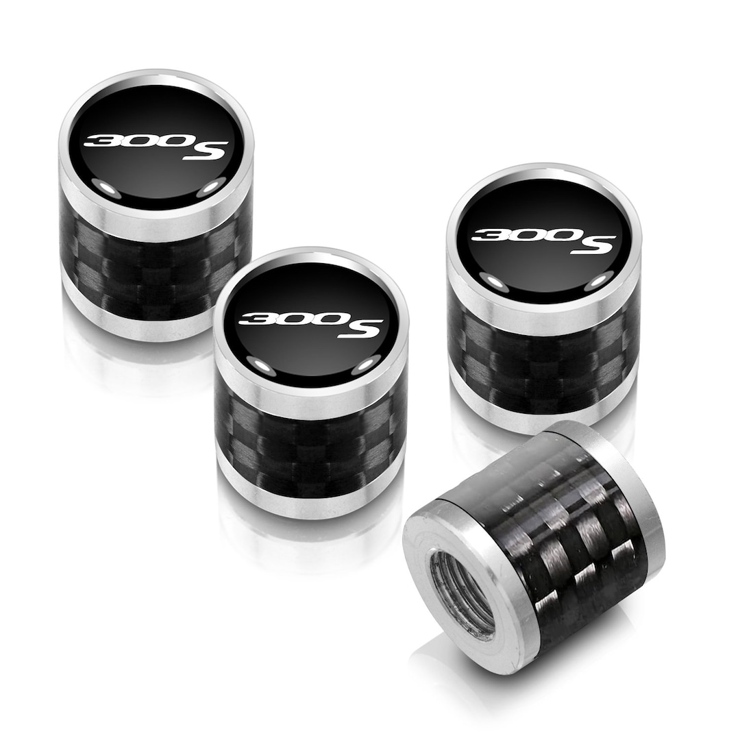 Chrysler 300S Logo in Black on Real Carbon Fiber Barrel Silver Aluminum ...