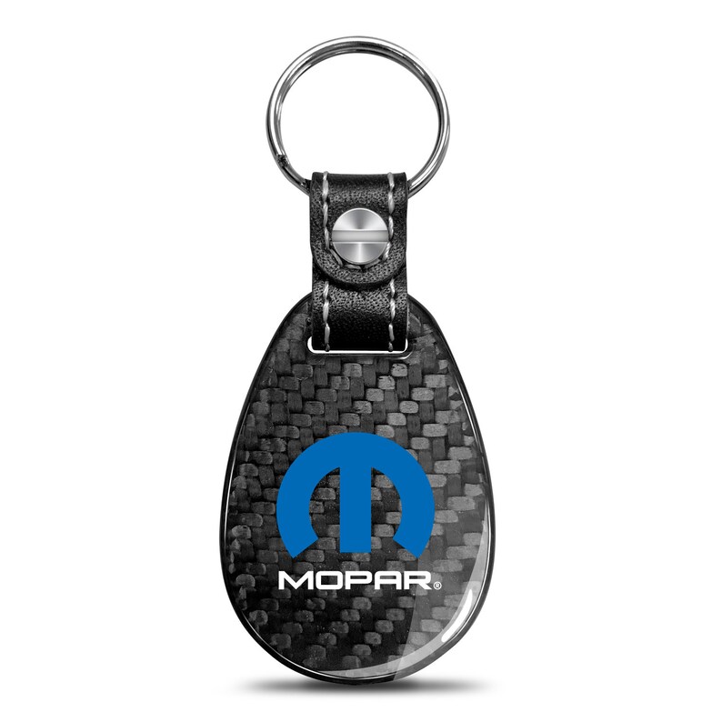 Ipick Image Made for Mopar Logo Real Black Carbon Fiber With Leather ...