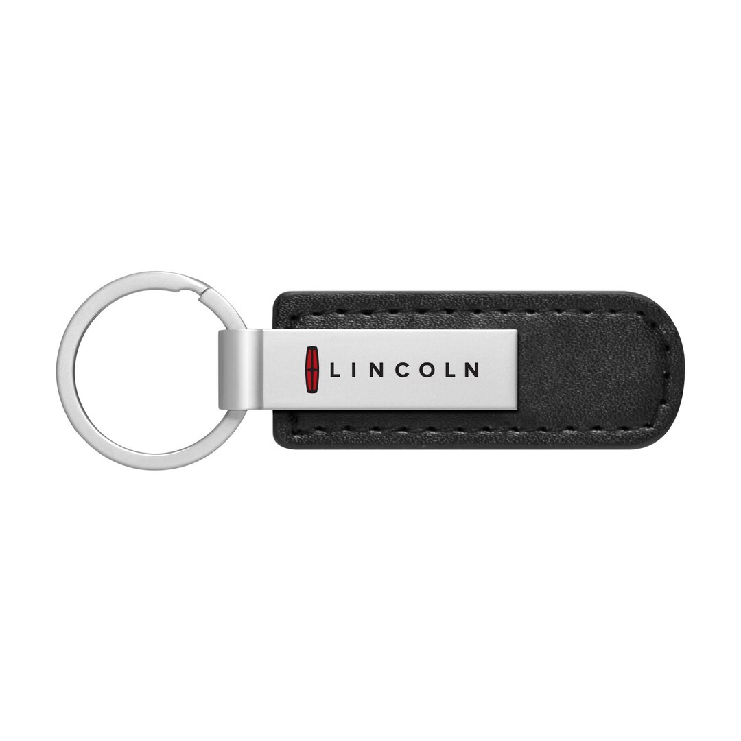 Ipick Image Made for Lincoln Logo in Red Black PU Leather Strap Silver ...